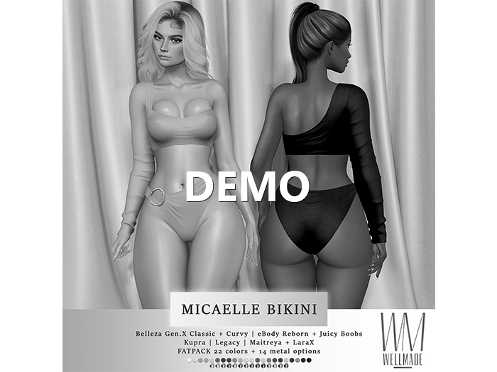 Second Life Marketplace [wellmade] Micaelle Bikini Demo